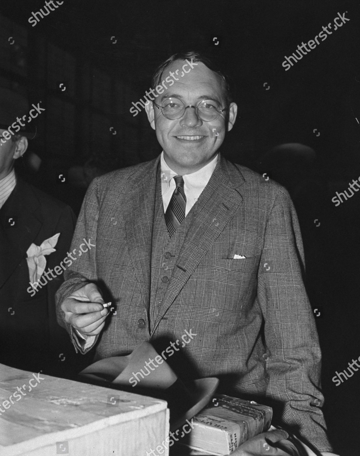 Editor Minneapolis Star John Cowles Aboard Editorial Stock Photo ...