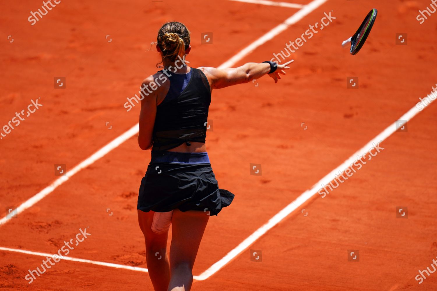 Paula Badosa Throws Her Racquet During Editorial Stock Photo - Stock ...
