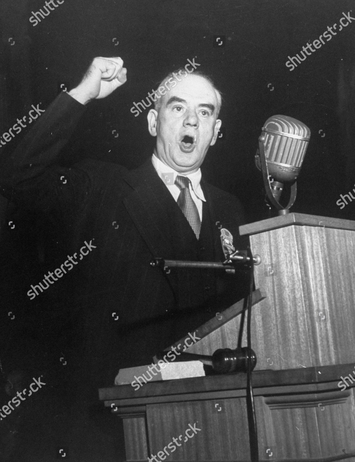 Philip Murray Addressing Cio Convention Using Editorial Stock Photo ...