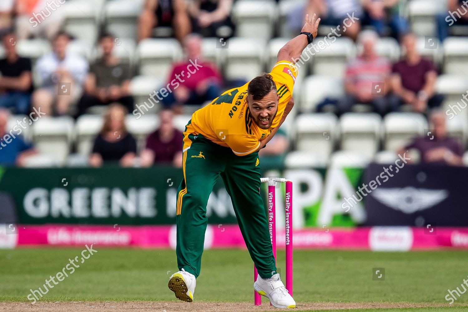 Dane Patterson Nottinghamshire Outlaws Bowling During Editorial Stock ...