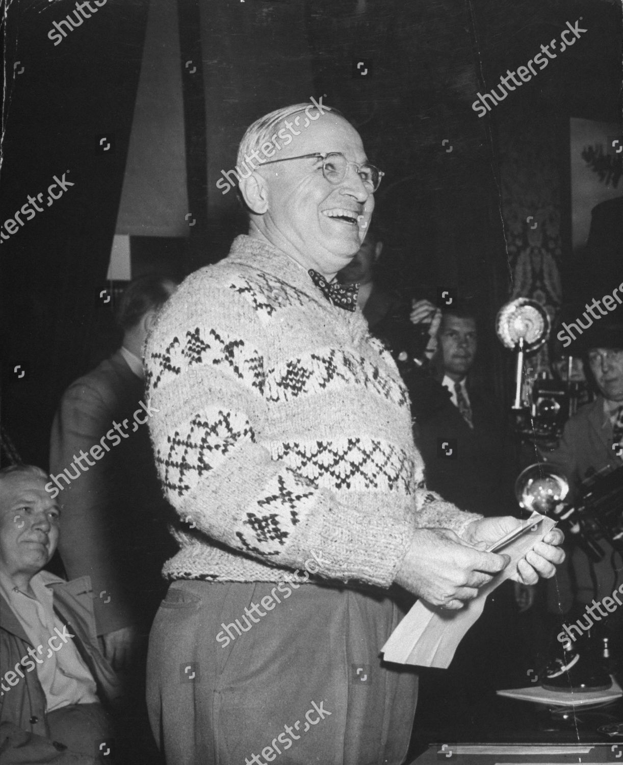 President Harry S Truman Laughing Holding Editorial Stock Photo - Stock ...