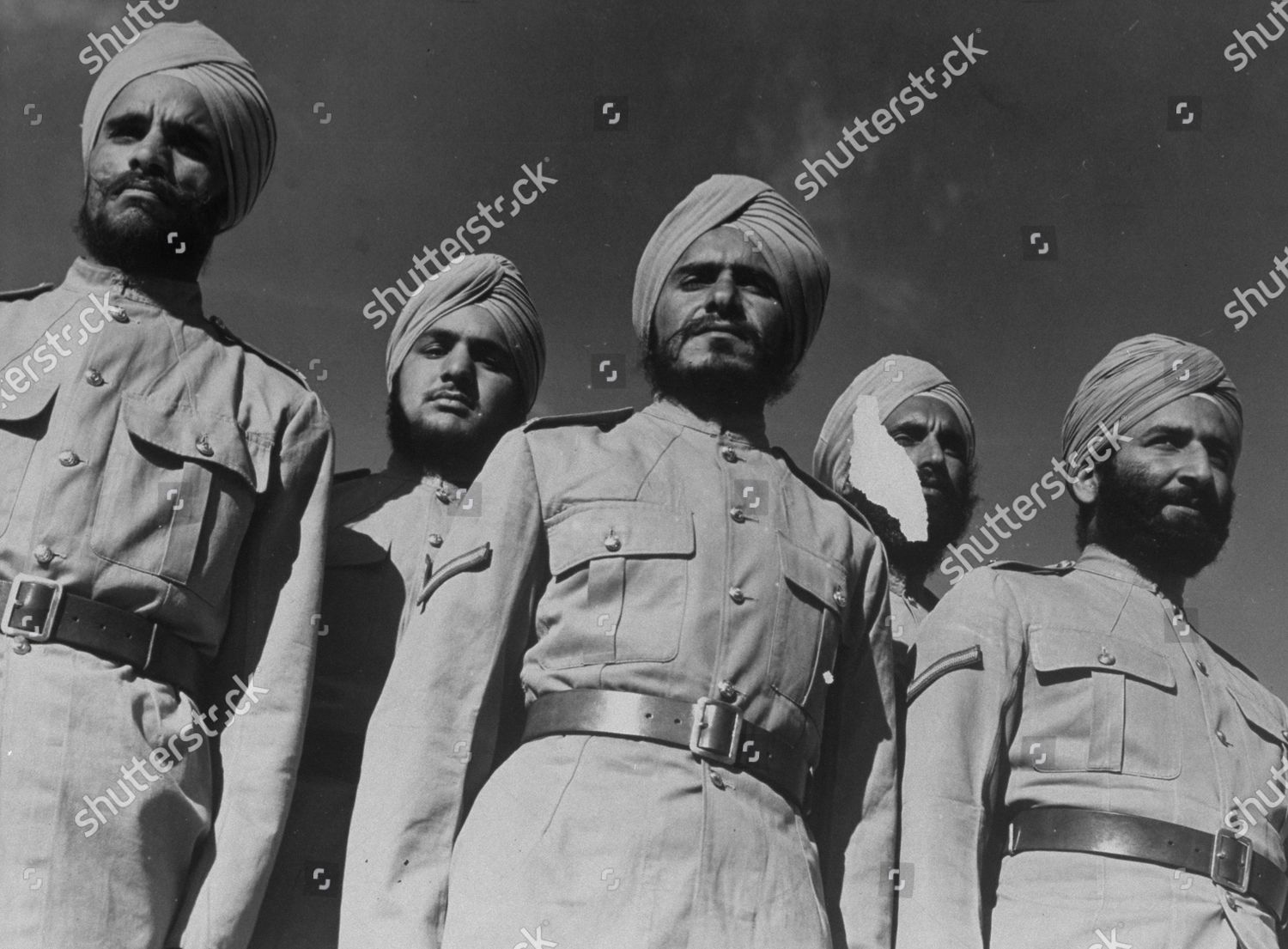 July 1940 Portrait Sikh Soldiers Indian Editorial Stock Photo - Stock ...