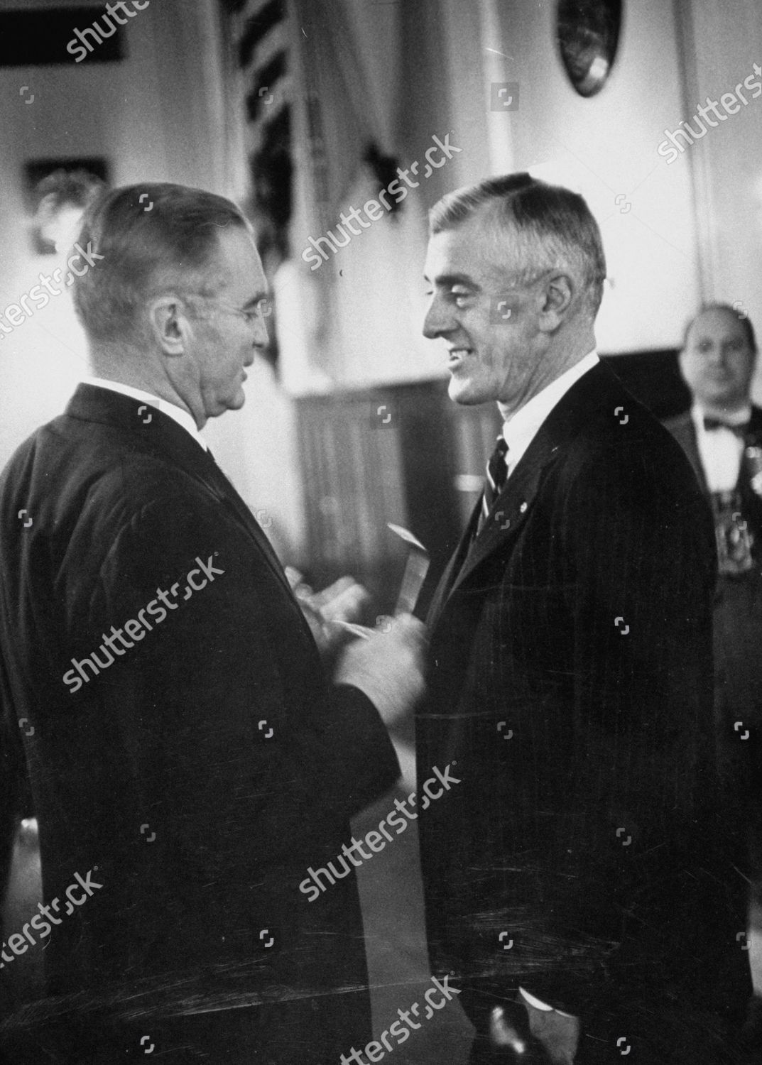 Stuart Symington L Talking Leverett Saltonstall Editorial Stock Photo ...
