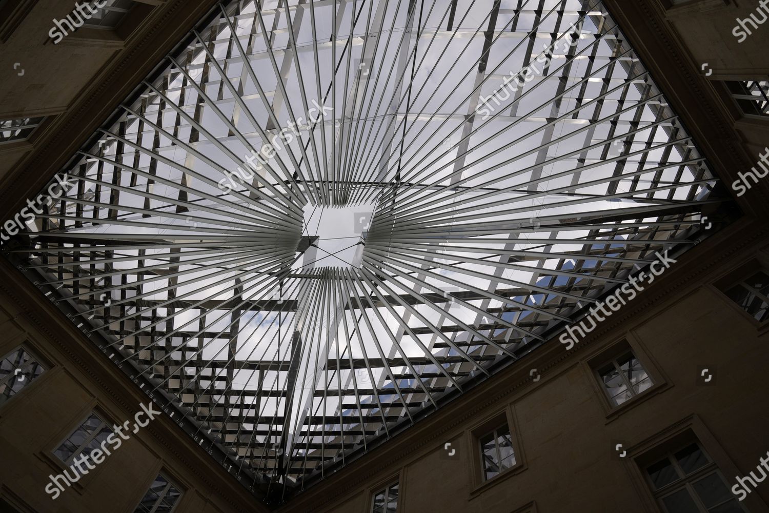 Interior View Courtyard Glass Roof Top Editorial Stock Photo - Stock ...