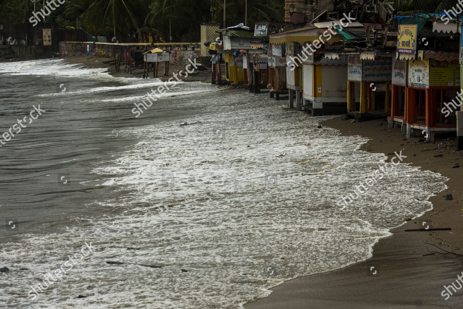 Sea Waves Lash Shores During High Editorial Stock Photo - Stock Image ...