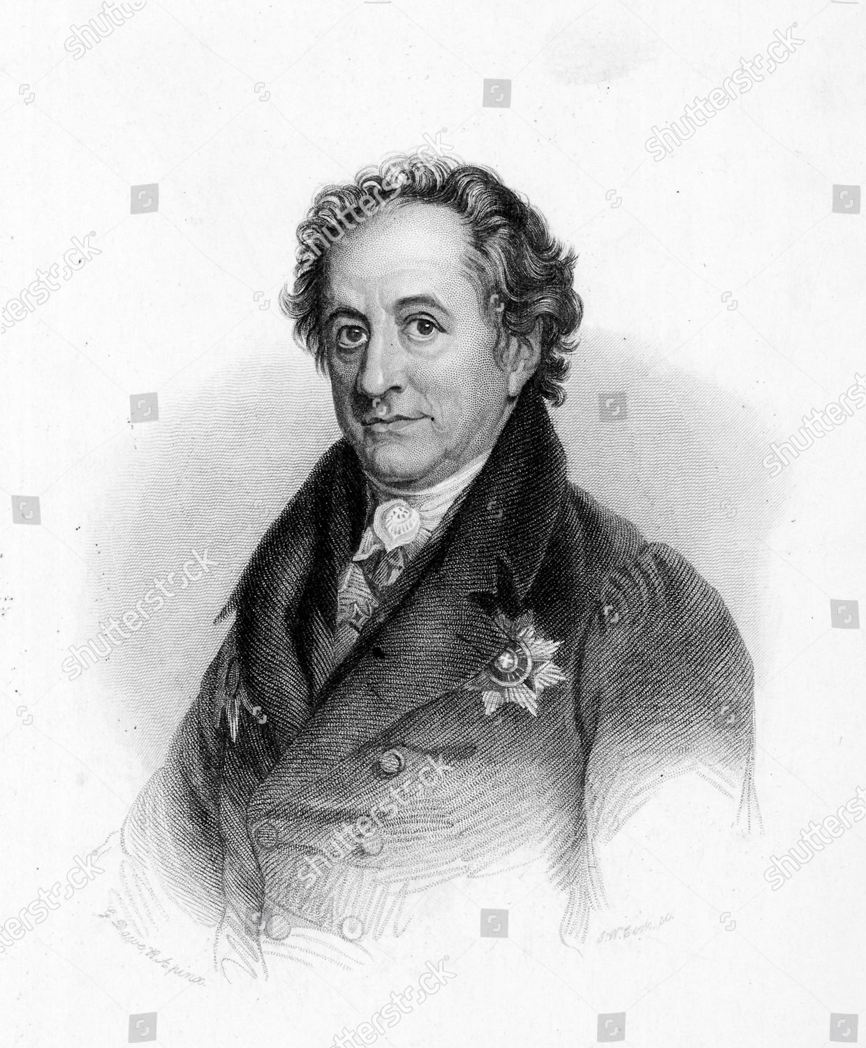 Portrait Johann Wolfgang Goethe 17491832 German Editorial Stock Photo ...