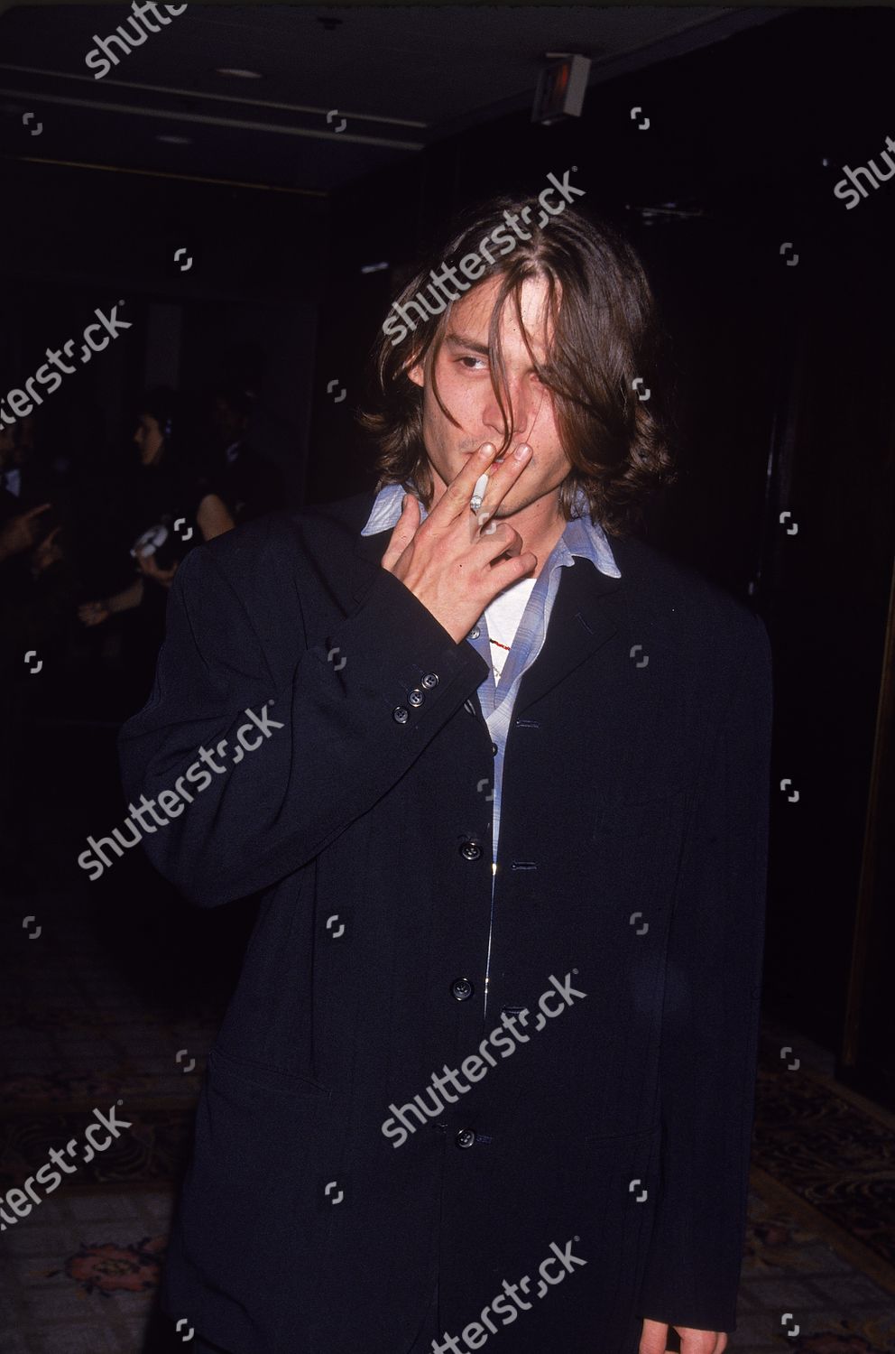 American Actor Johnny Depp Smokes Cigarette Editorial Stock Photo ...