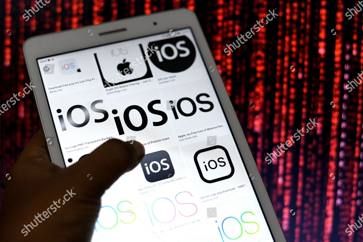 This Photo Illustration Apple Ios Logos Editorial Stock Photo - Stock ...