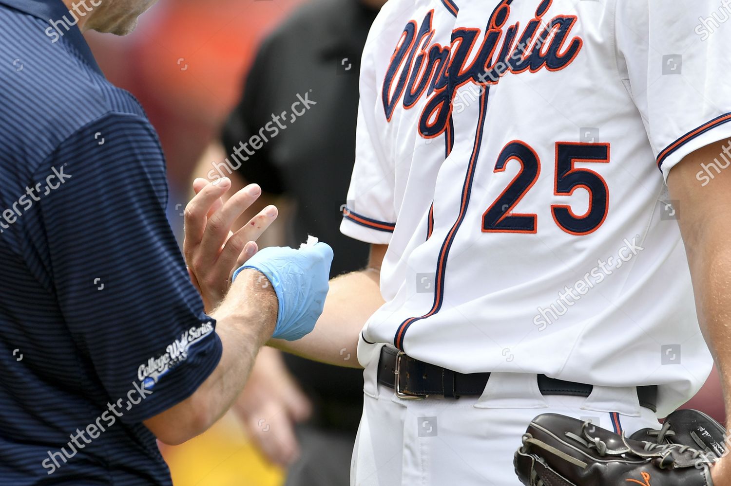 Virginia Trainer Cleans Blister Virginia Pitcher Editorial Stock Photo ...