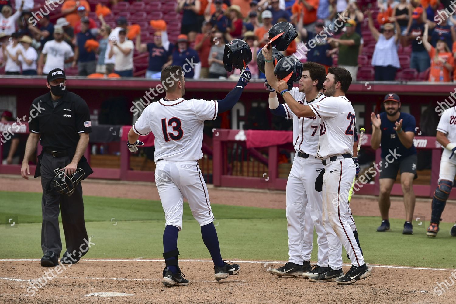 Virginia Infielder Alex Tappen 13 Celebrates Editorial Stock Photo ...