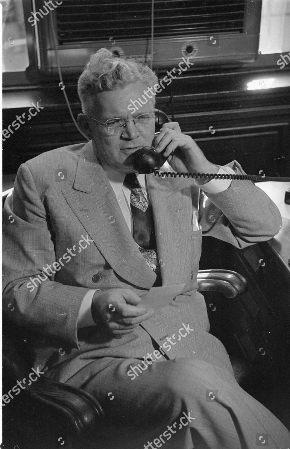 Charles Oakman Using Telephone United States Editorial Stock Photo ...