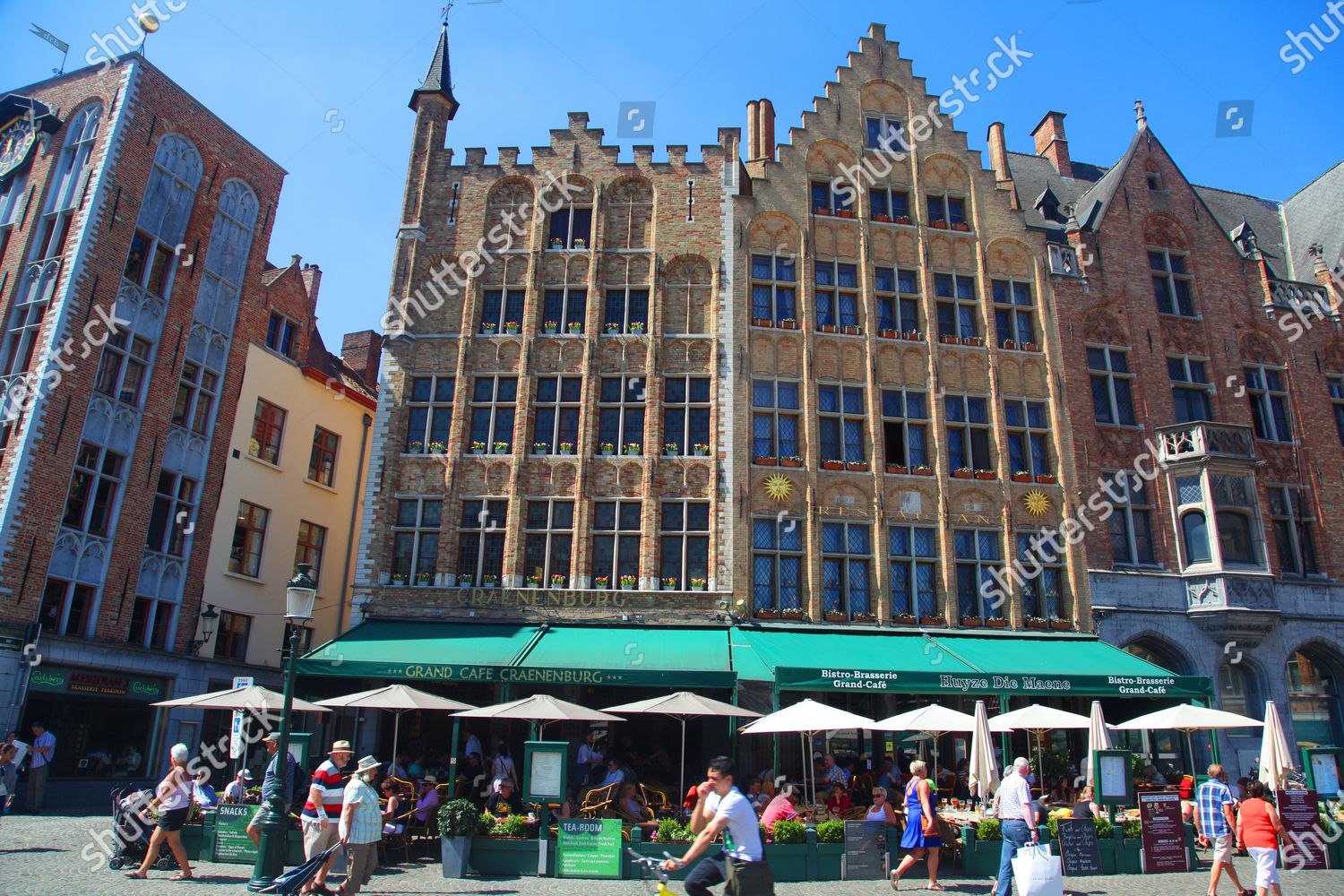 Flemish Style Medieval Buildings Bruges Square Editorial Stock Photo ...
