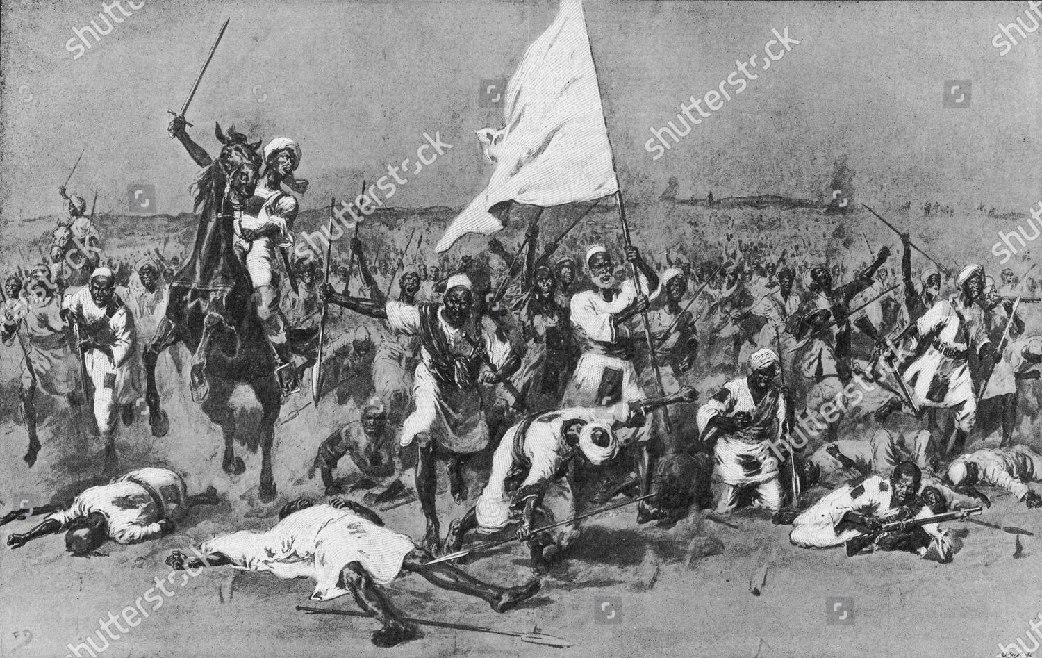 Print Depicts Mahdist Forces Midcharge During Editorial Stock Photo ...