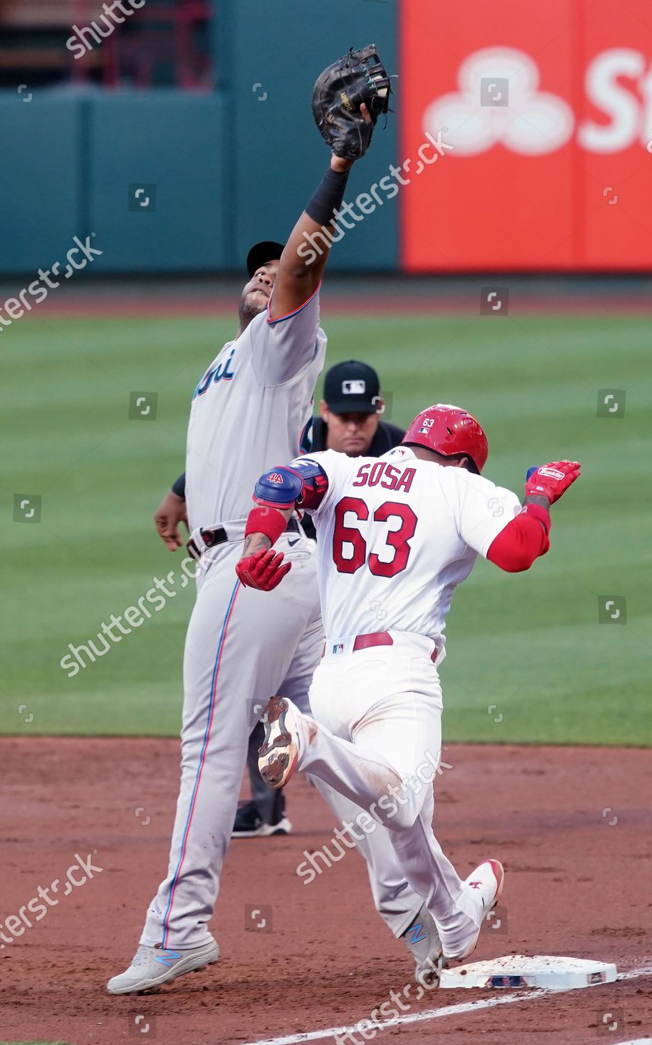 Miami Marlins First Baseman Jesus Aguilar Editorial Stock Photo - Stock ...