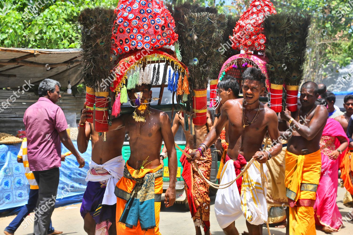 Tamil Hindu Devotees Performing Kavadi Attam Editorial Stock Photo ...