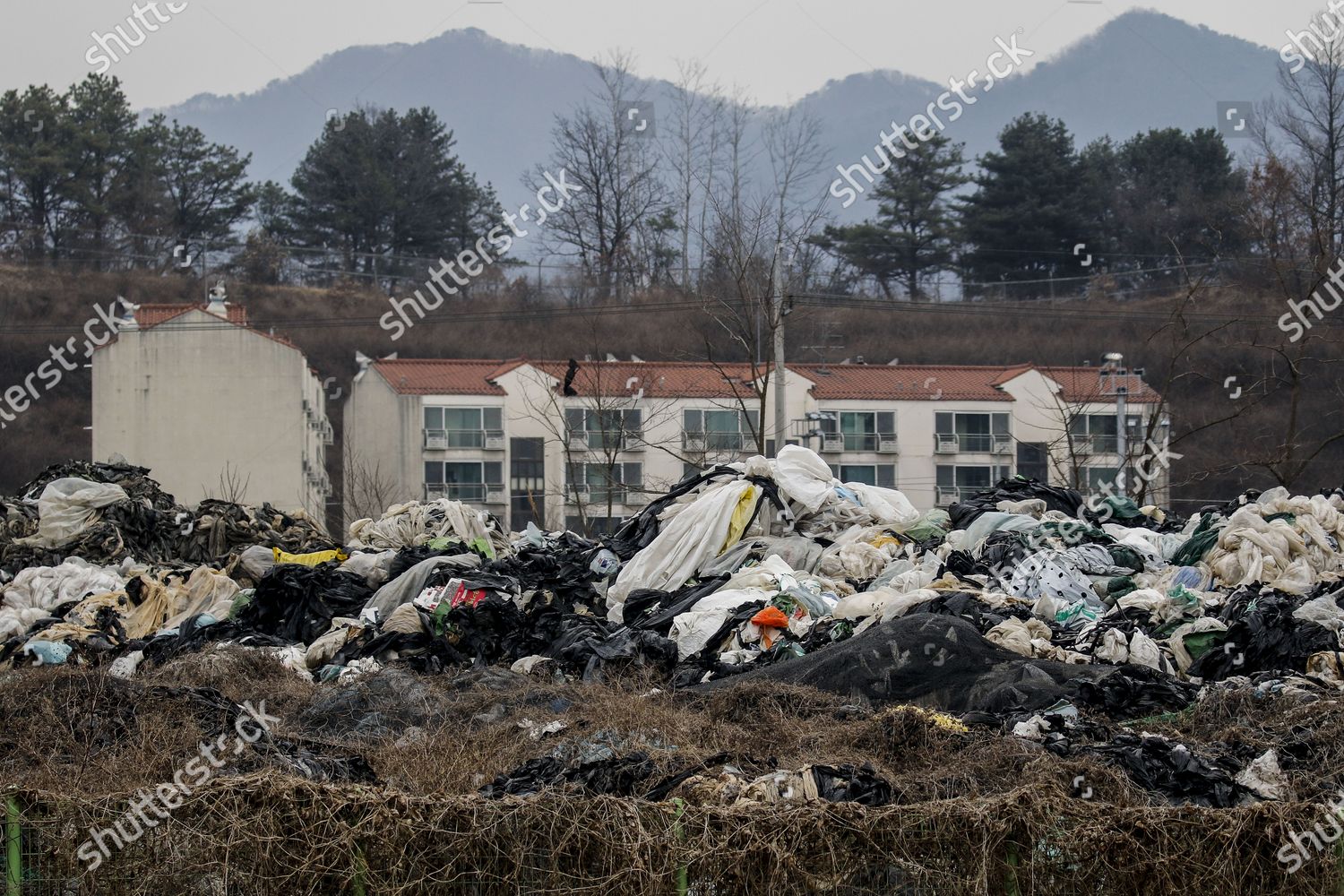 Agricultural Plastic Waste Pile Yard Farm Editorial Stock Photo - Stock ...