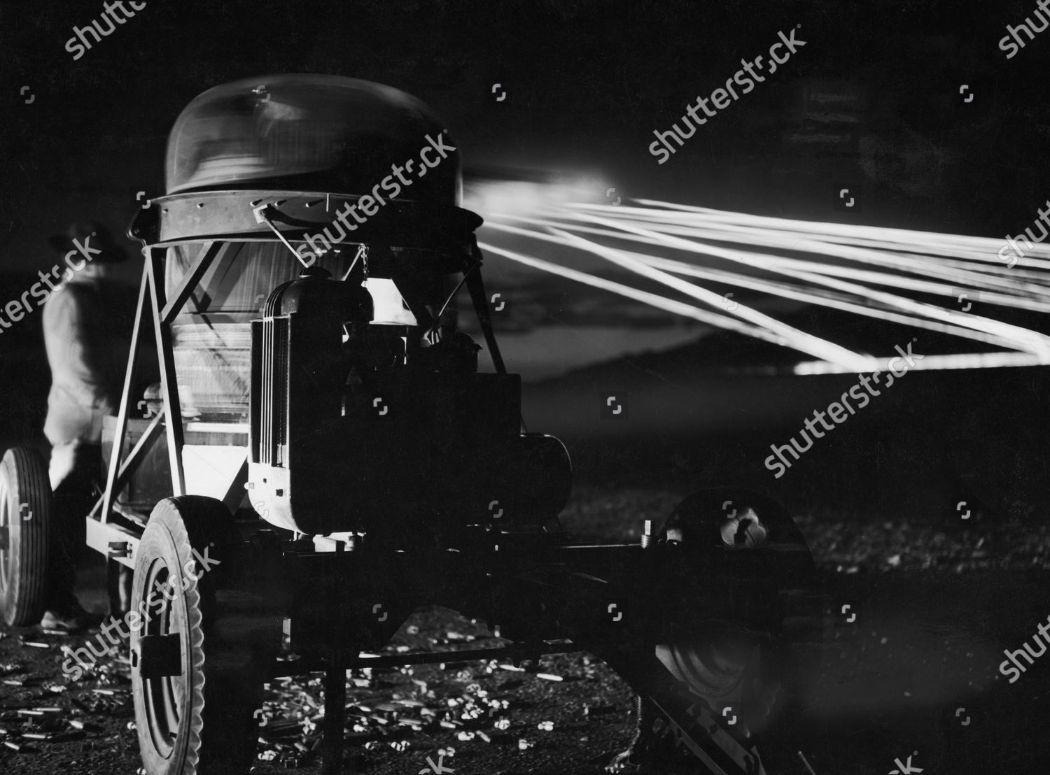 Nighttime View Tracer Ammunition Fired Power Editorial Stock Photo ...