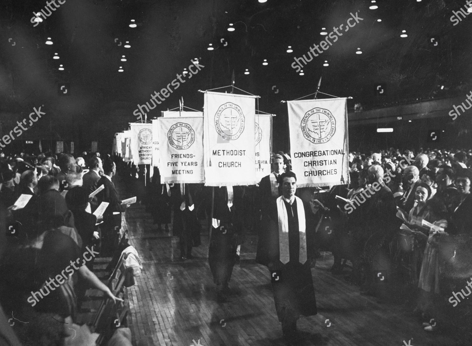 Procession Walking Through Washington Armory Banners Editorial Stock ...