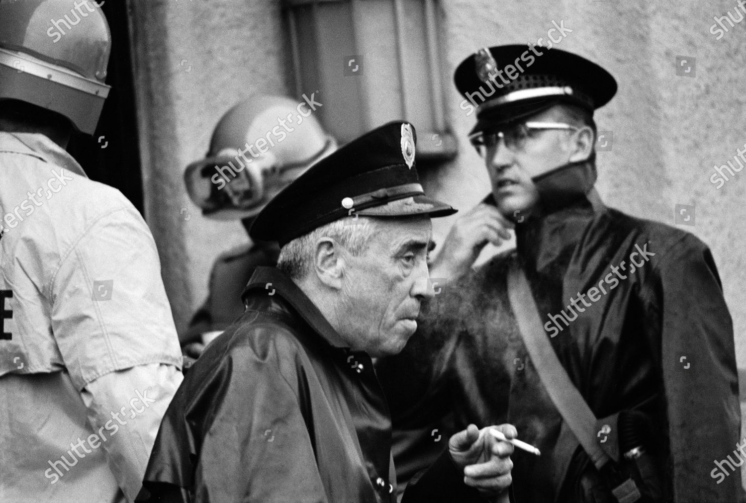 Unidentified Police Officer Smokes Cigarette Outdoors Editorial Stock ...