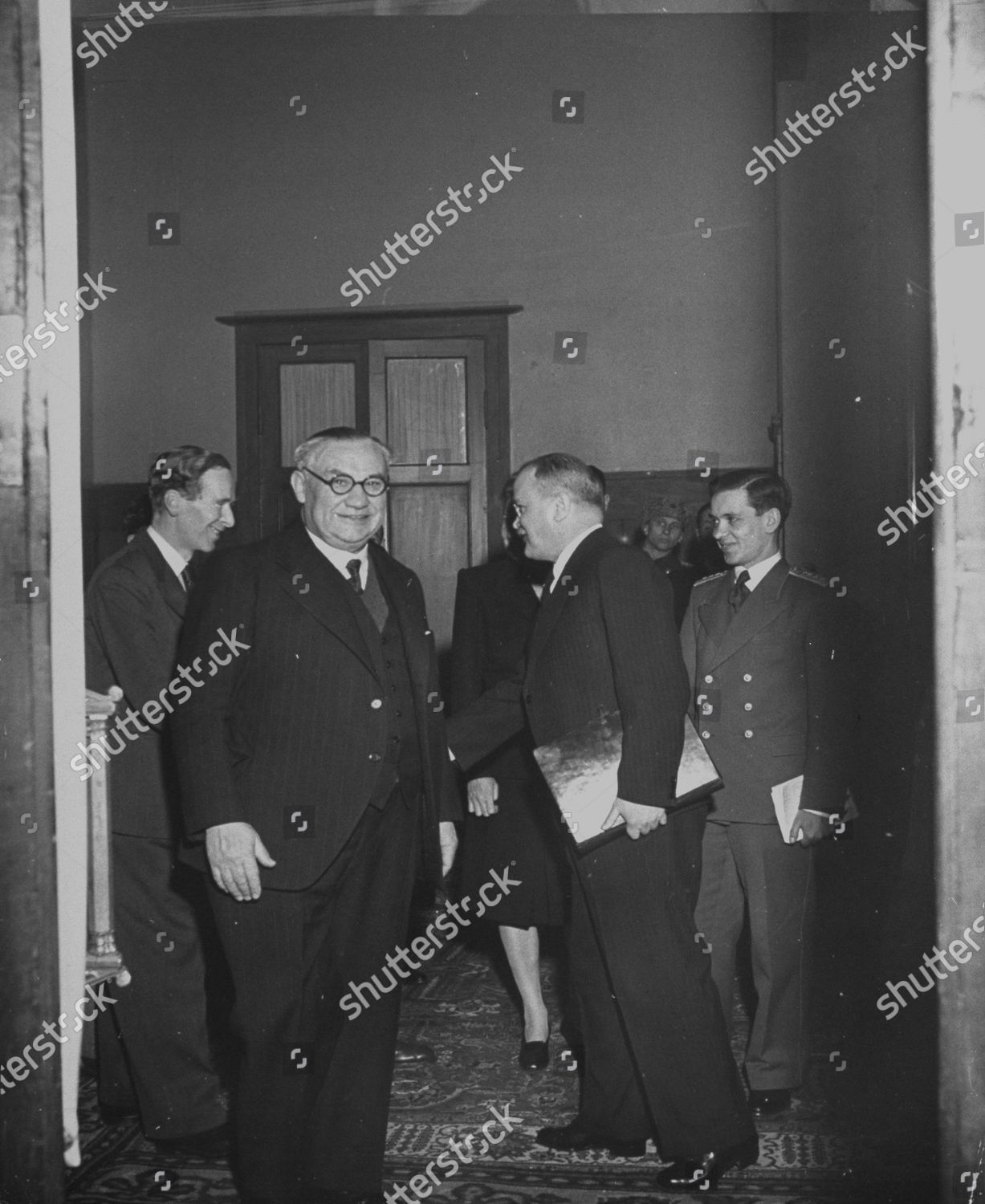 Lr Ernest Bevin Vyacheslav M Molotov Editorial Stock Photo - Stock ...