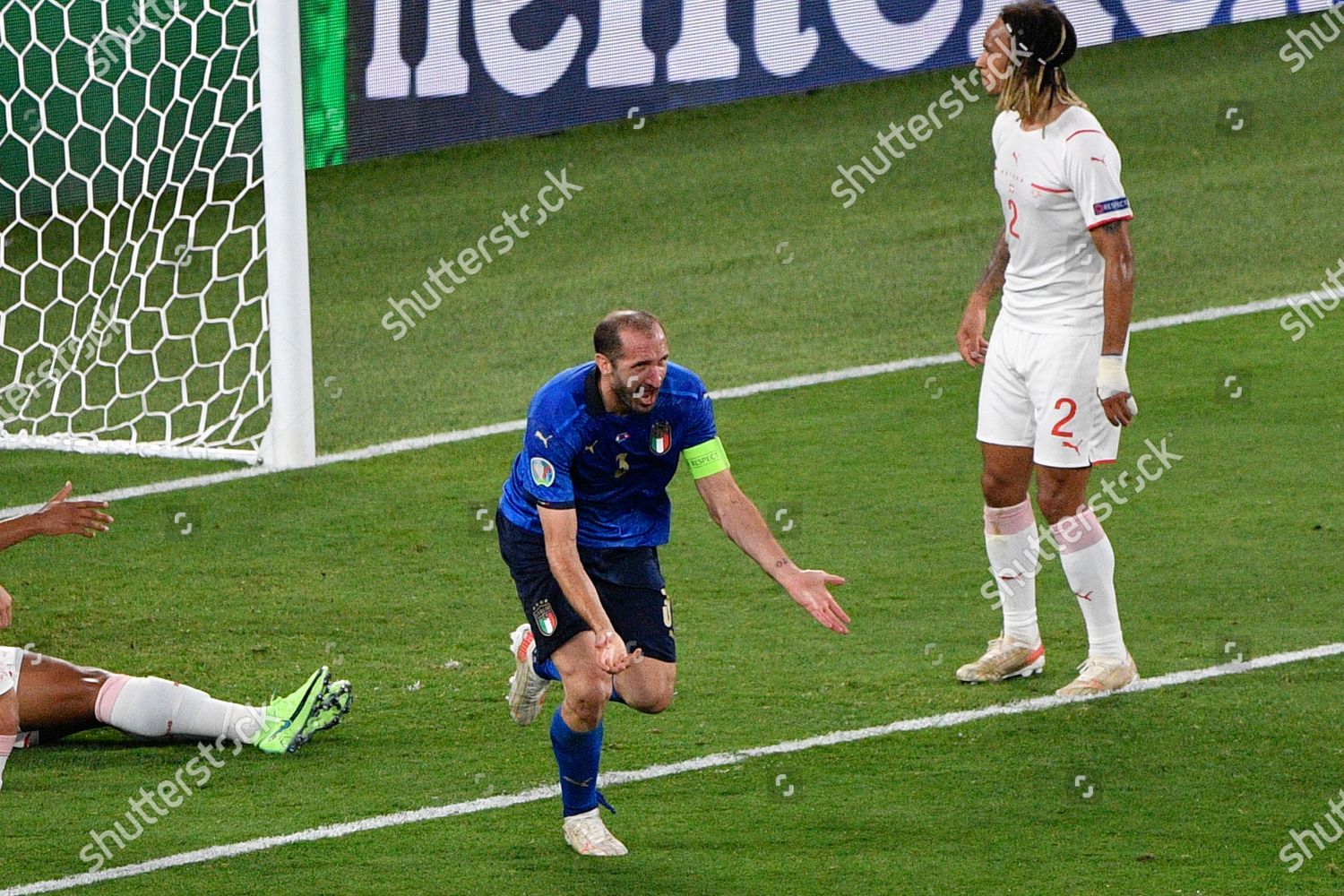 Giorgio Chiellini Italy Celebrates After Scoring Editorial Stock Photo ...