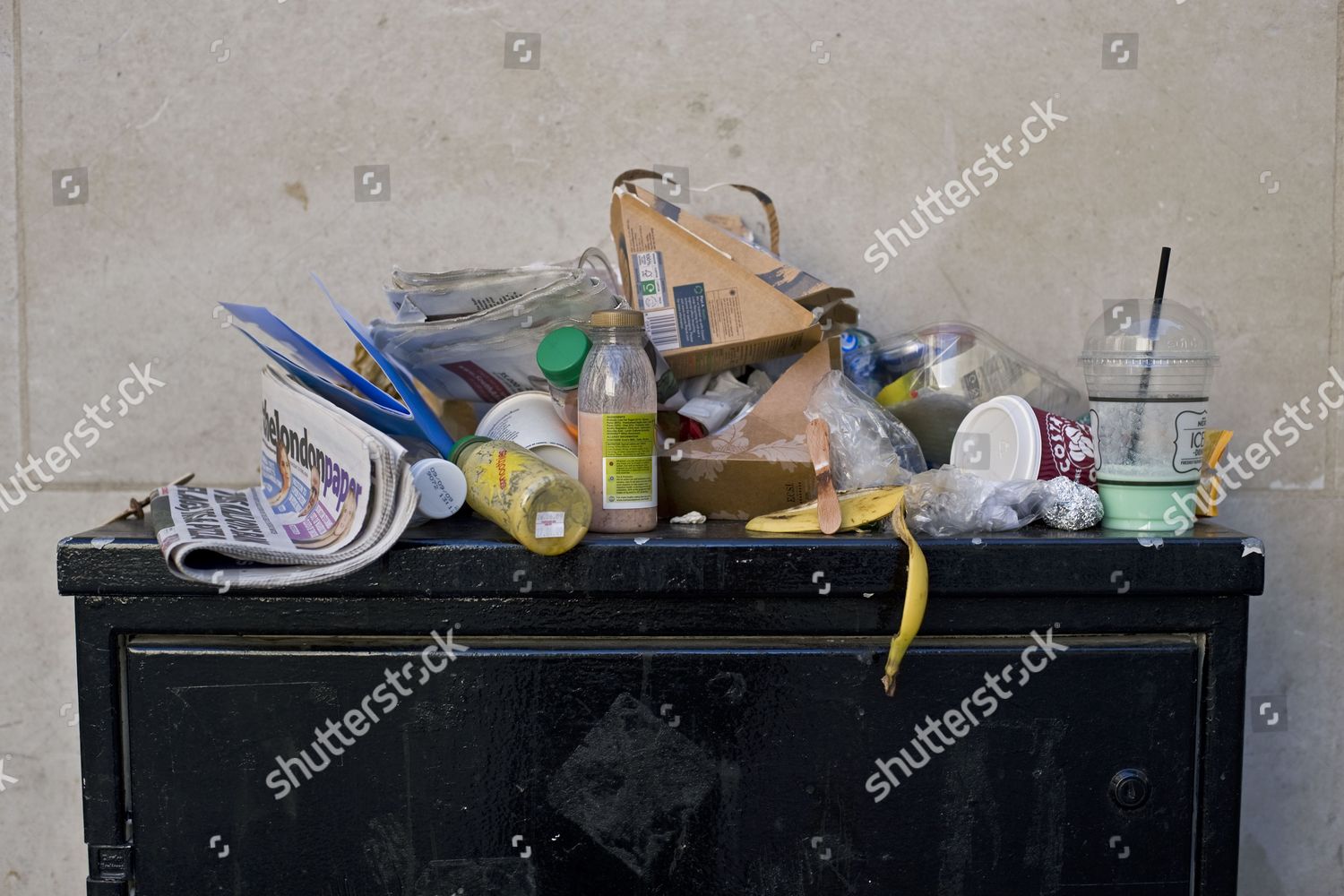 Litter London Including Food Drinks Packaging Editorial Stock Photo ...