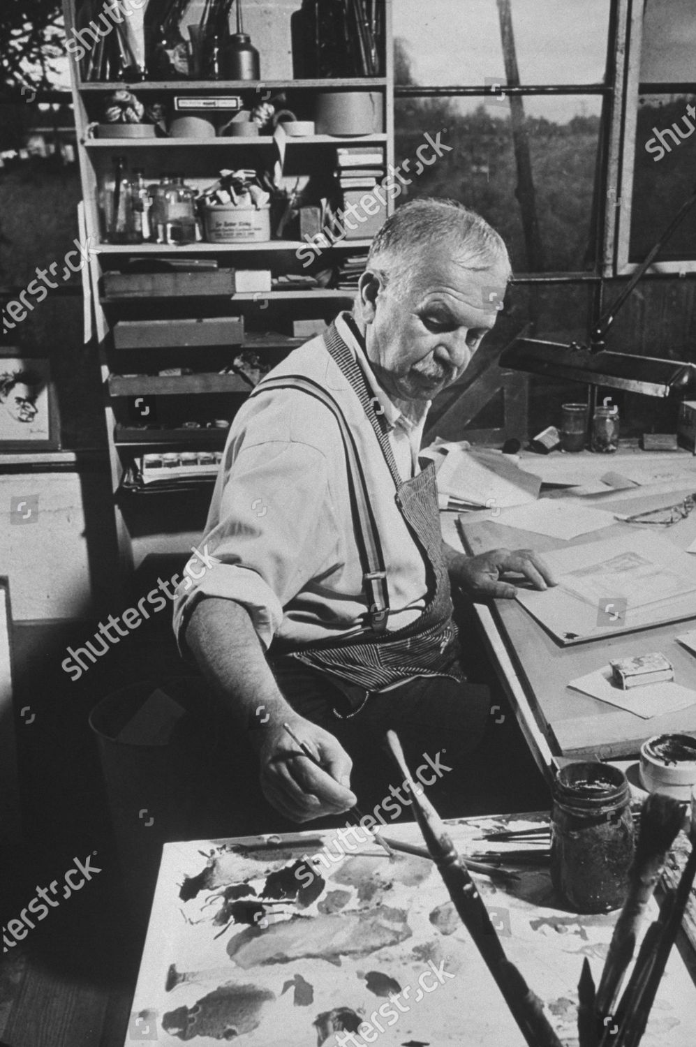 Artist Ben Shahn Work His Studio Editorial Stock Photo - Stock Image ...