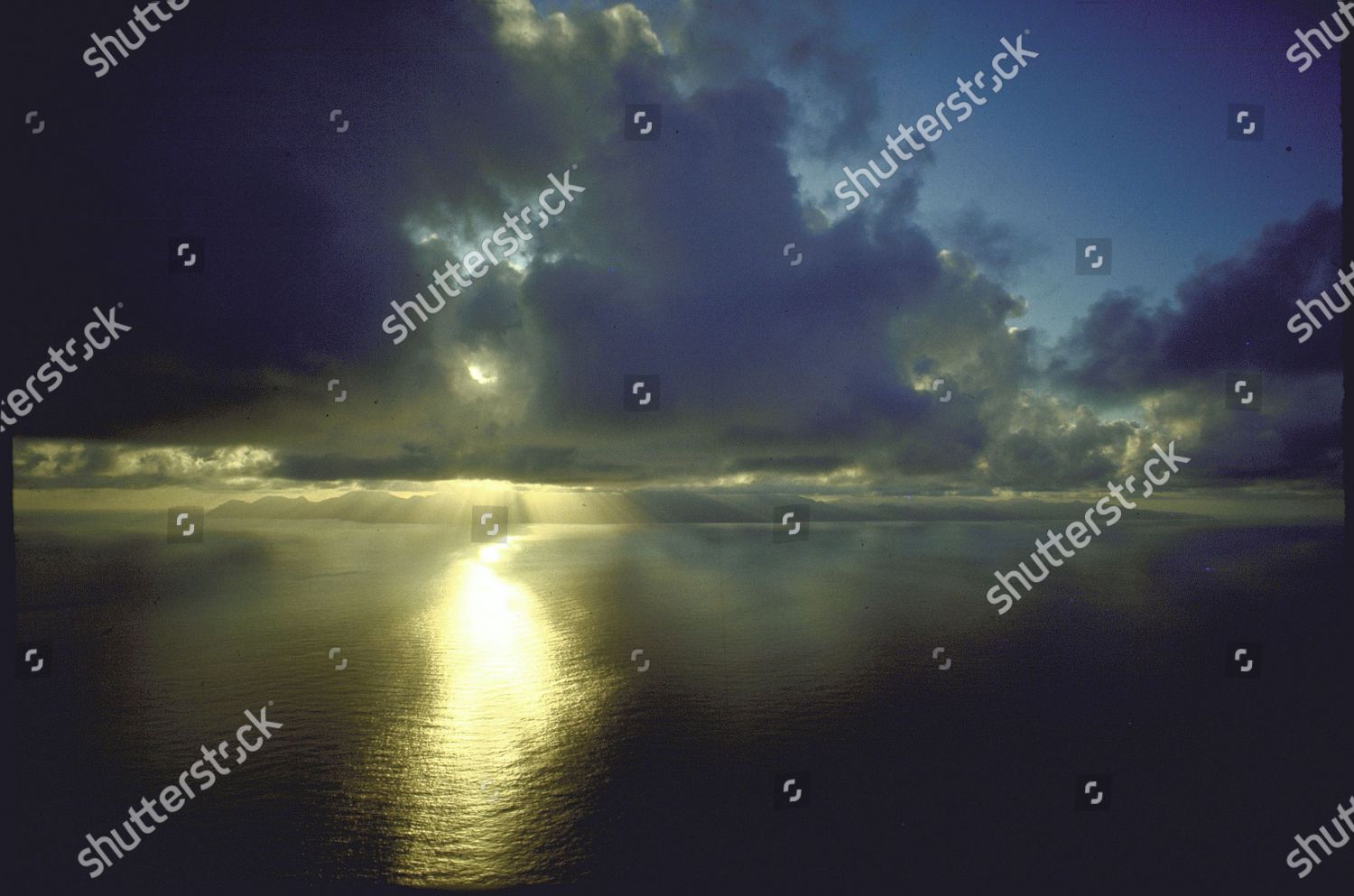 SUNSET ISLAND DOMINICA ON HORIZON 1964 Editorial Stock Photo - Stock ...