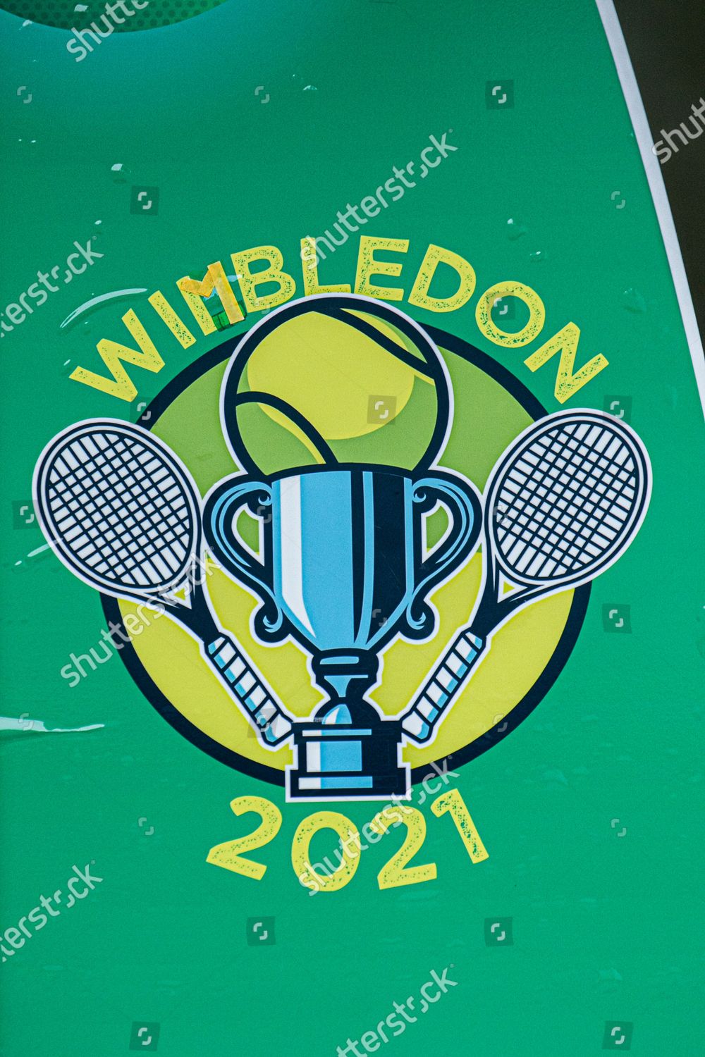 Shop Wimbledon Village Tennis Theme Sticker Editorial Stock Photo ...