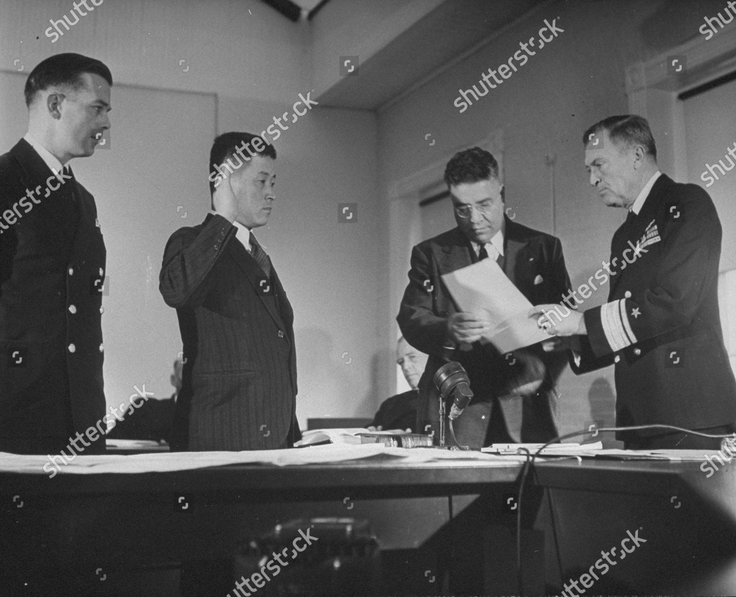 Commander Mochitsura Hashimoto Raising Hand Charles Editorial Stock ...