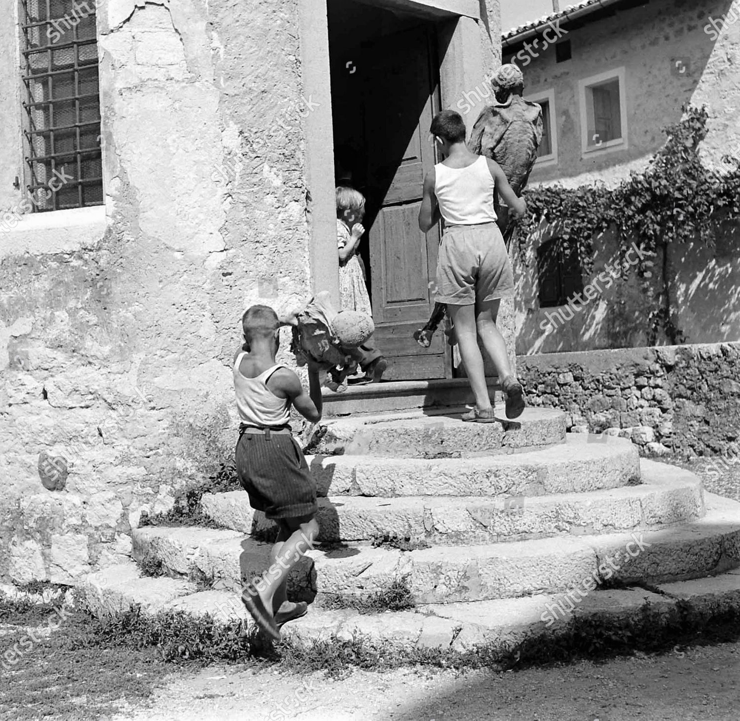 Italian Boys Carrying Natural Mummies Found Editorial Stock Photo ...