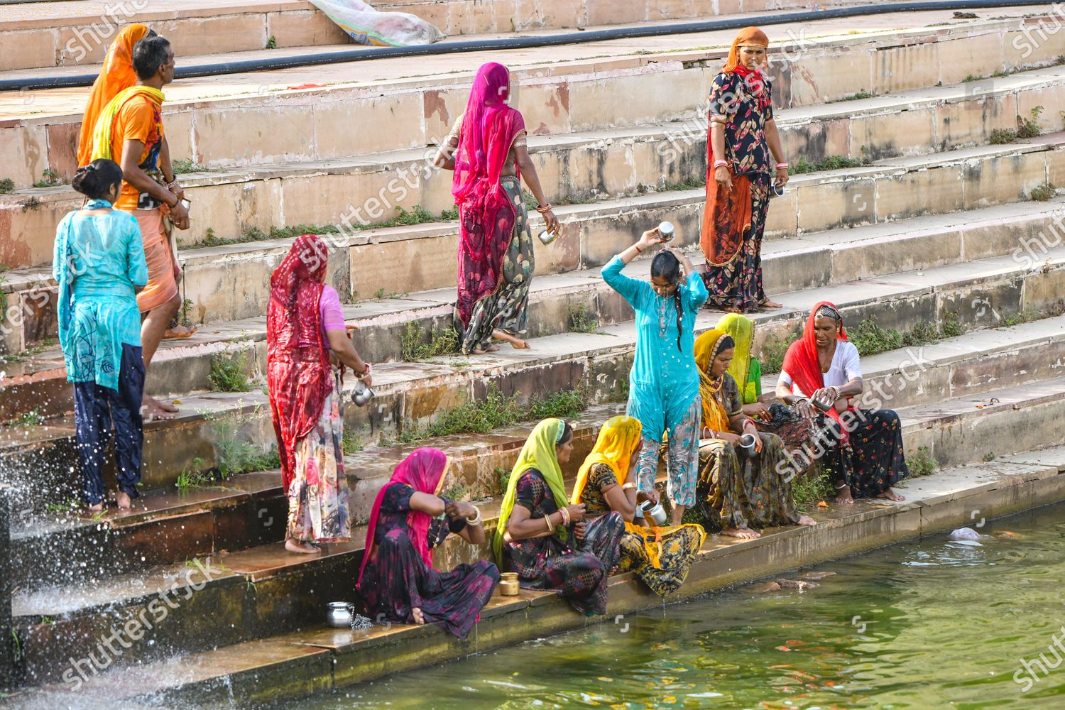 Holy Bath Pushkar Sarover During Nirjala Editorial Stock Photo - Stock ...