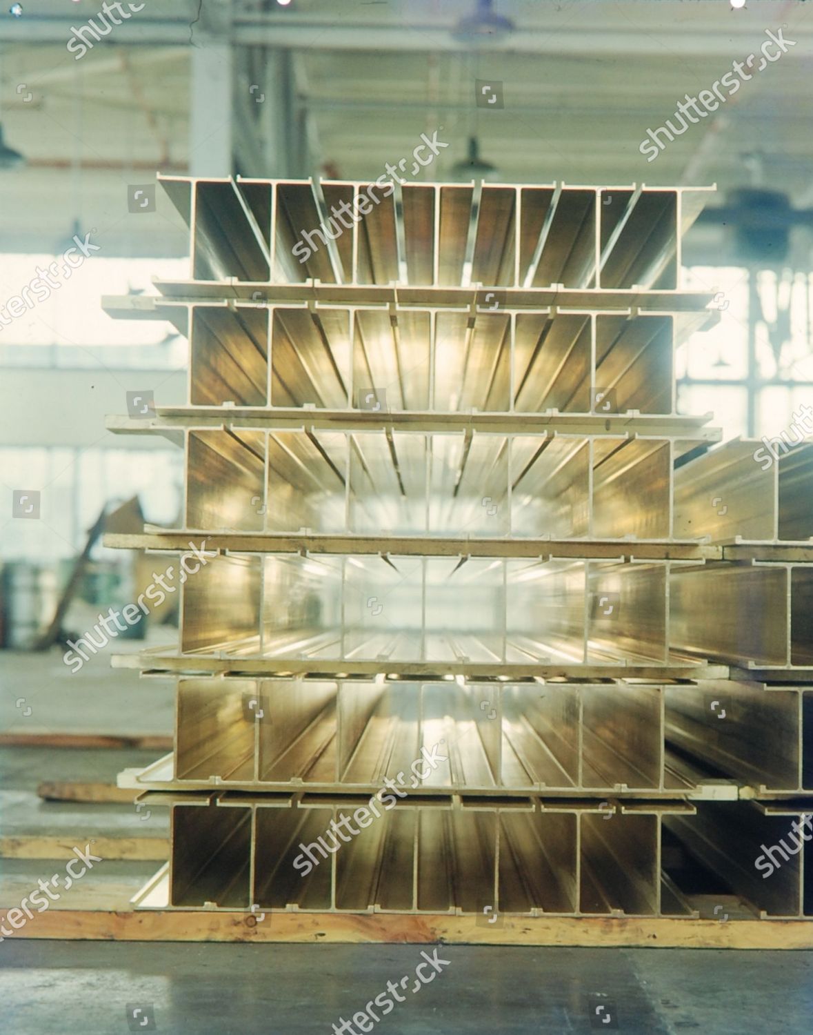 Bronze Structural Beams Stacked Ready Ship Editorial Stock Photo ...