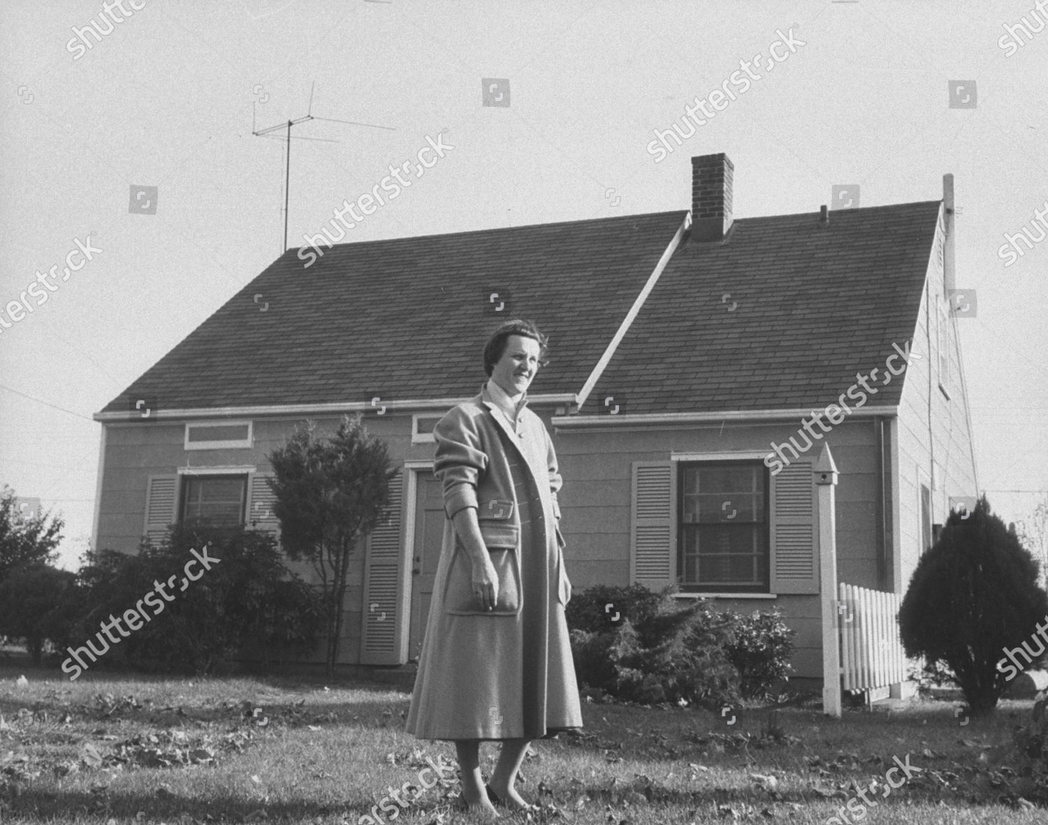 Levittown Woman Standing Front Their New Editorial Stock Photo - Stock Image | Shutterstock