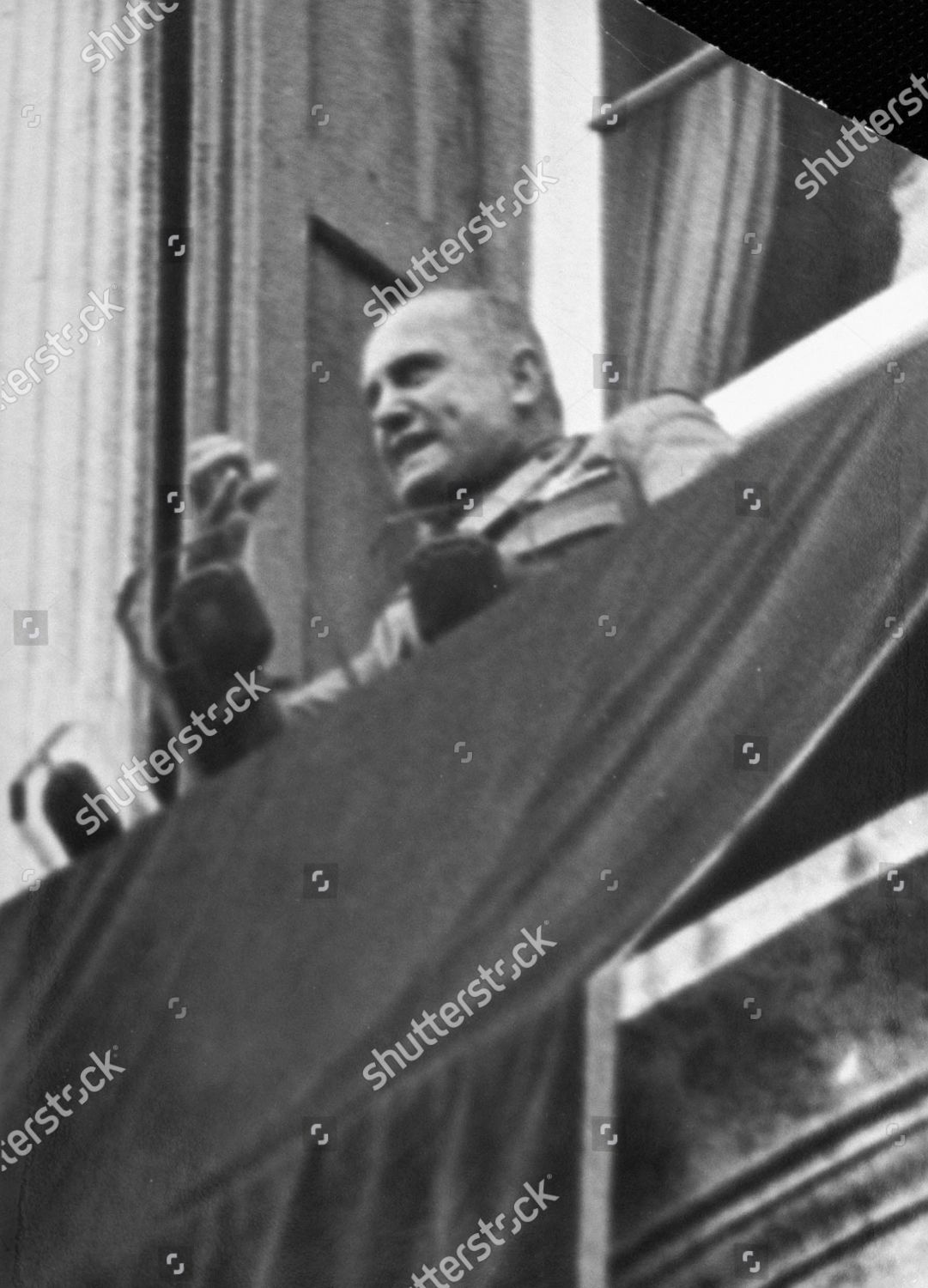 Italian Fascist Dictator Benito Mussolini Giving Editorial Stock Photo ...