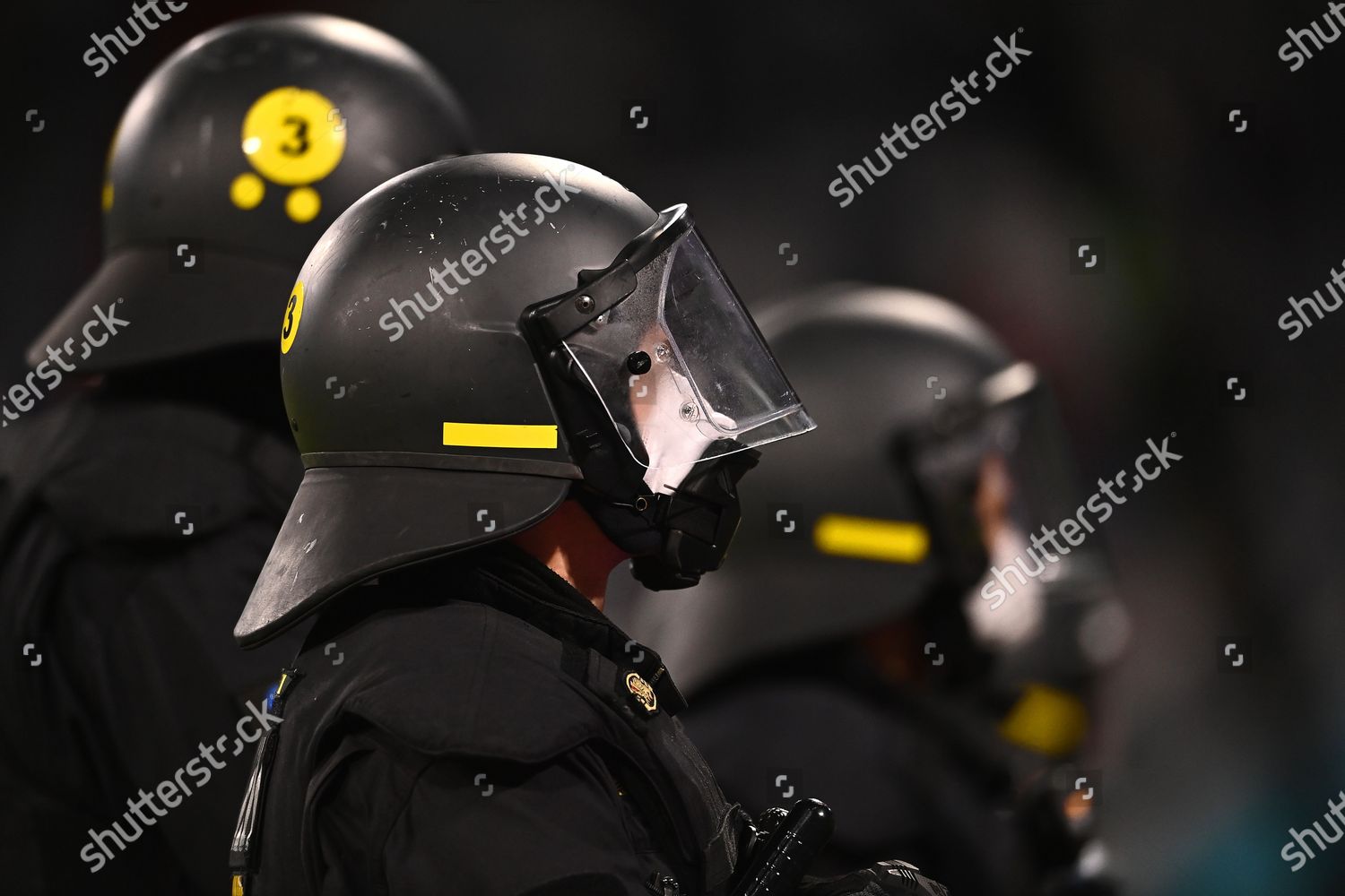 German Riot Police Face Hungarian Fans Editorial Stock Photo - Stock ...