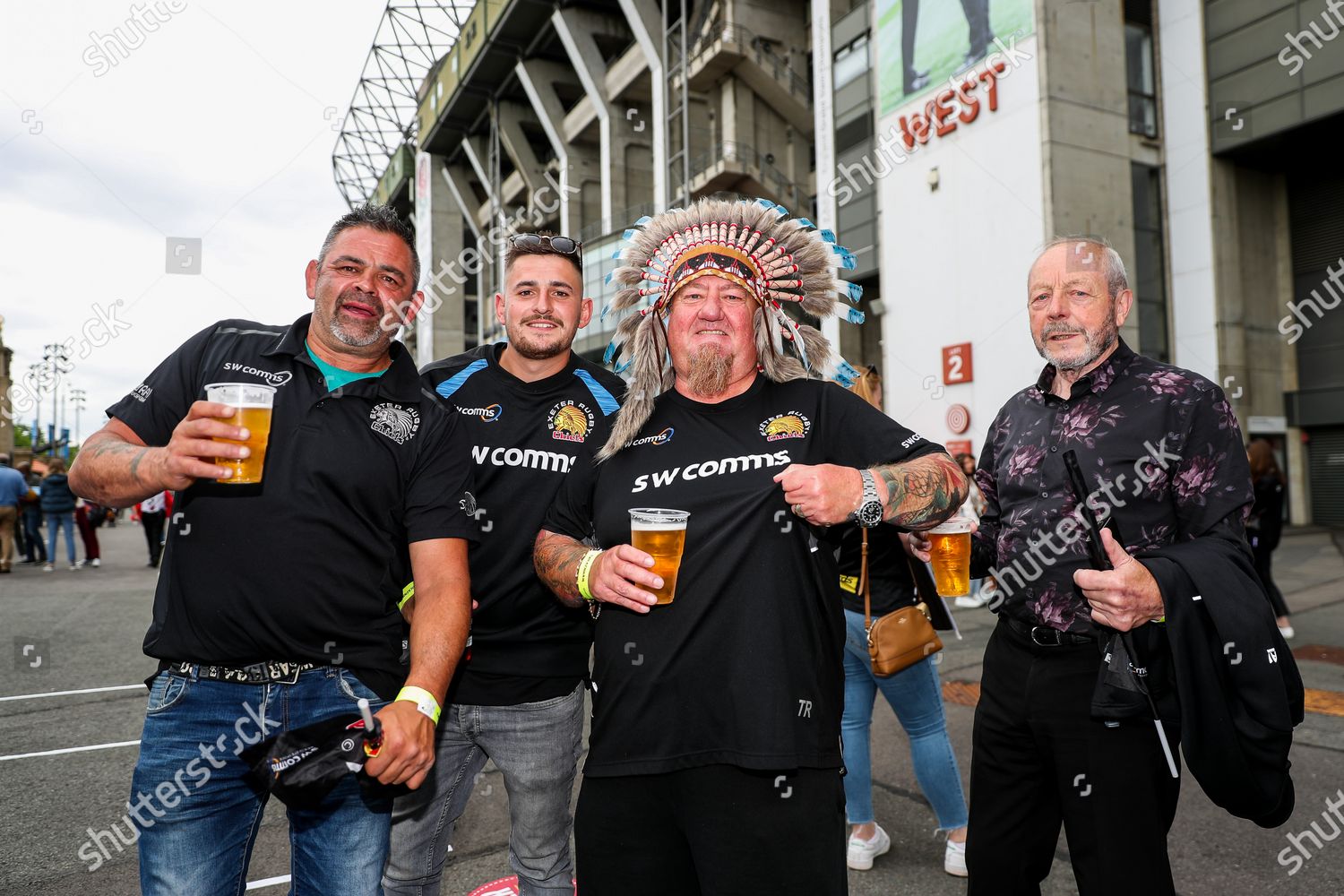 Exeter Chiefs Supporters Arrive Twickenham Editorial Stock Photo ...