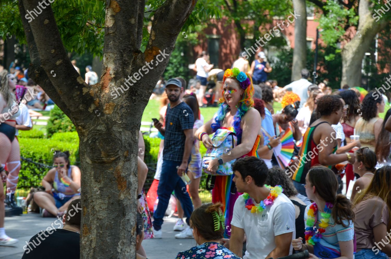 Ltbtq Pride Parade Marchers Seen Gathering Editorial Stock Photo ...