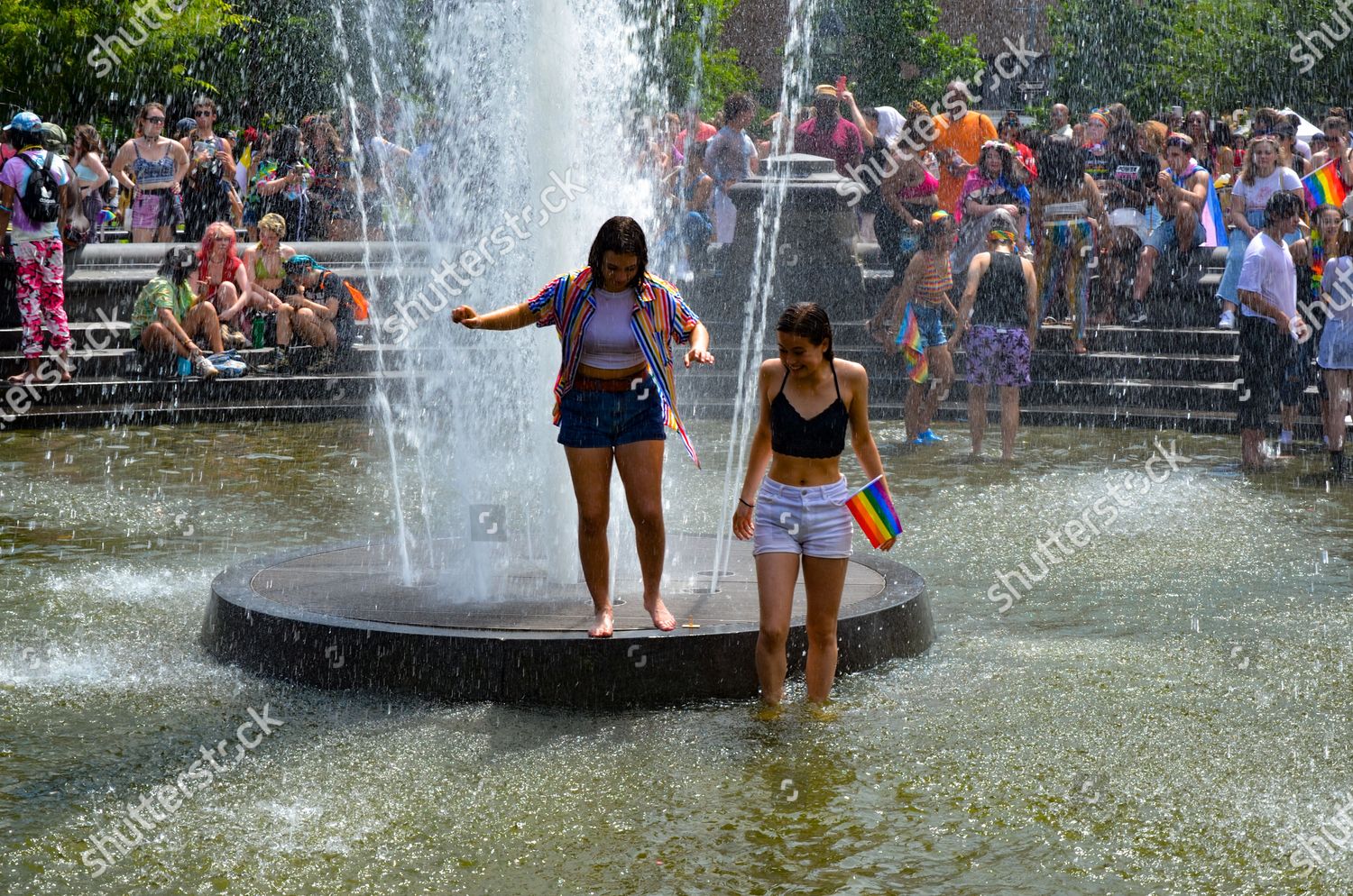 Members Lgbtq Community Seen Showering During Editorial Stock Photo ...