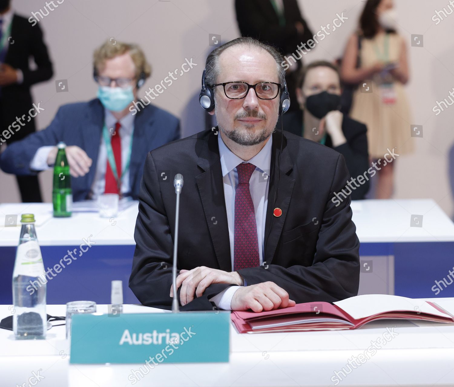 Austria Foreign Minister Alexander Schallenberg During Editorial Stock ...