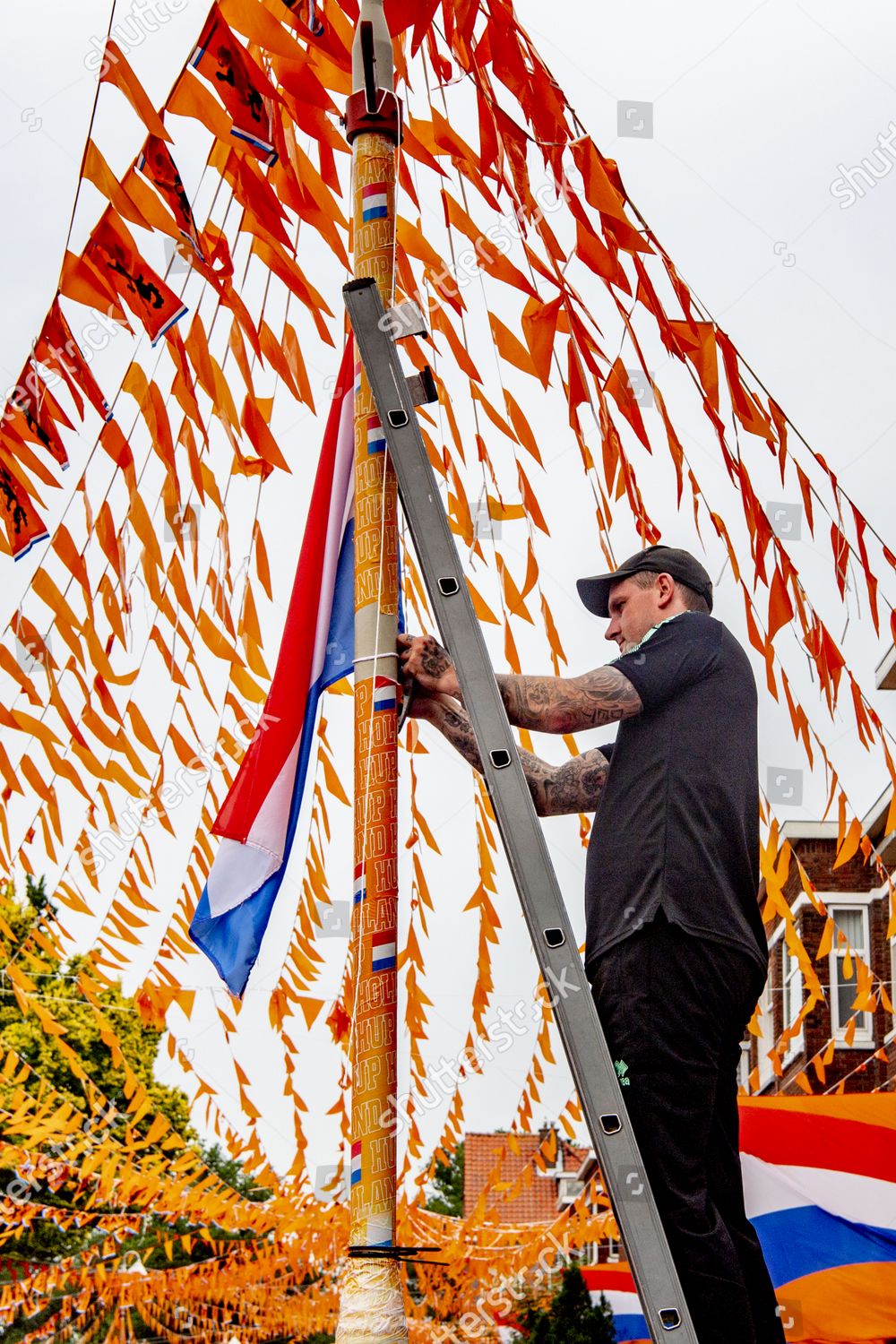 Local Residents Busy Removing Orange Flags Editorial Stock Photo ...