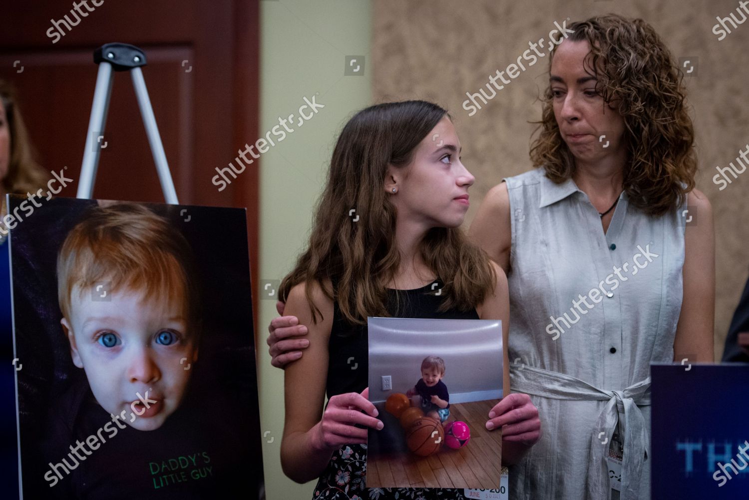 Lindsey Rogersseitz Comforts Her 12 Yearold Editorial Stock Photo ...