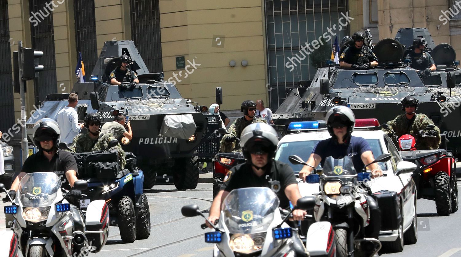 Police Federation Bosnia Herzegovina Drive Armored Editorial Stock ...