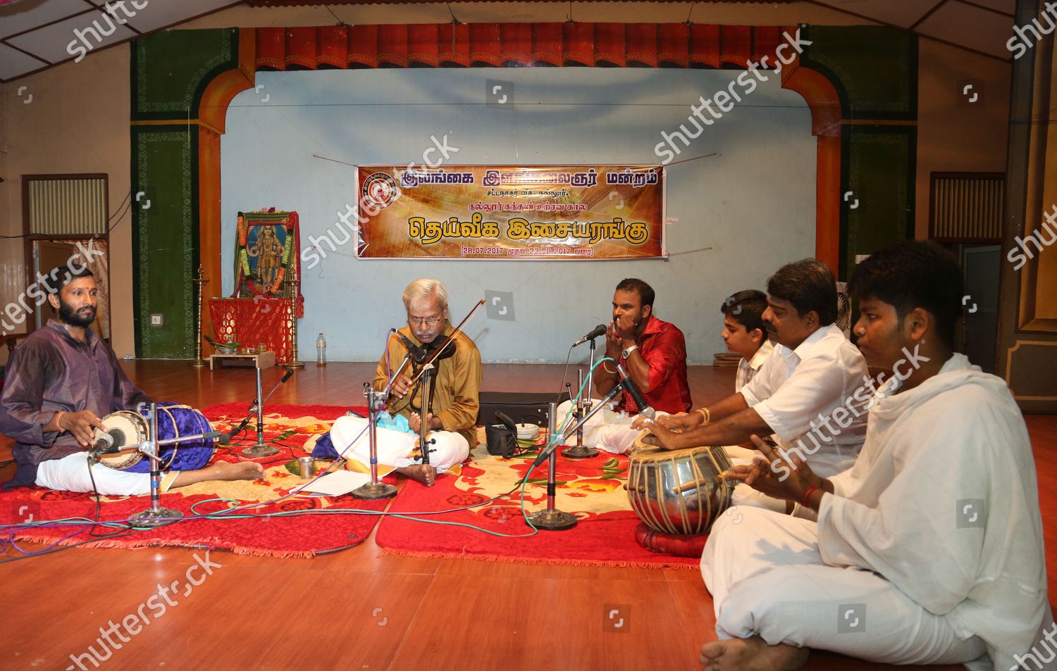 Tamil Hindu Musicians Perform Traditional Carnatic Editorial Stock ...