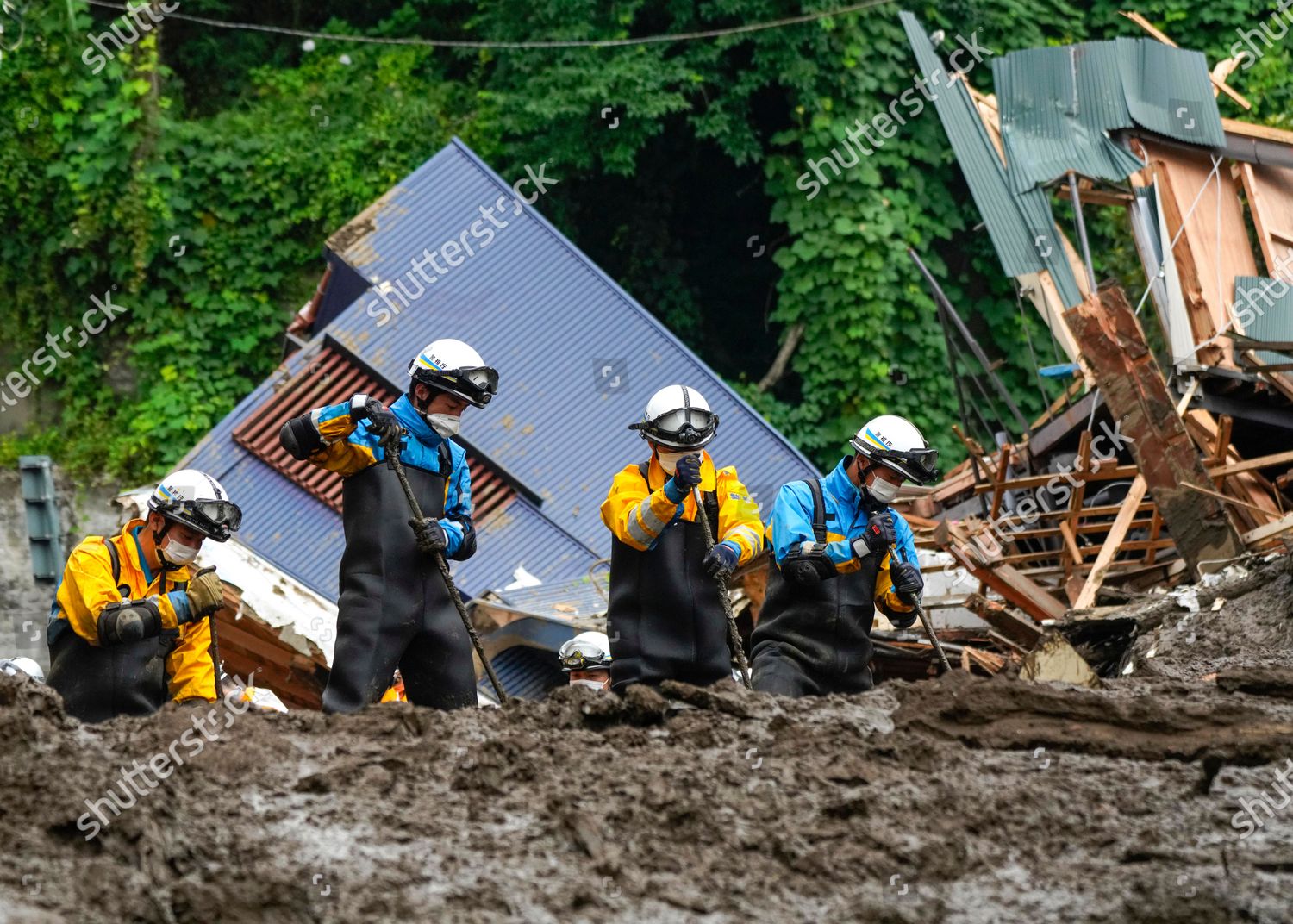 Tokyo Metropolitan Police Department Rescue Workers Editorial Stock ...