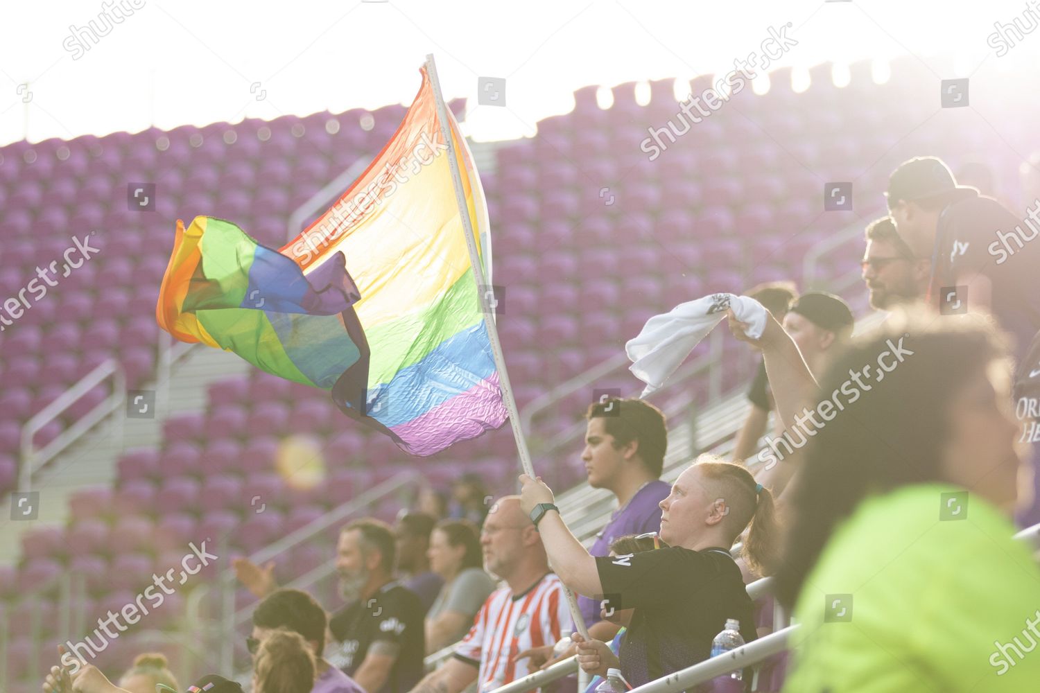 Fan Waves Lgbtq Pride Flag Editorial Stock Photo - Stock Image ...