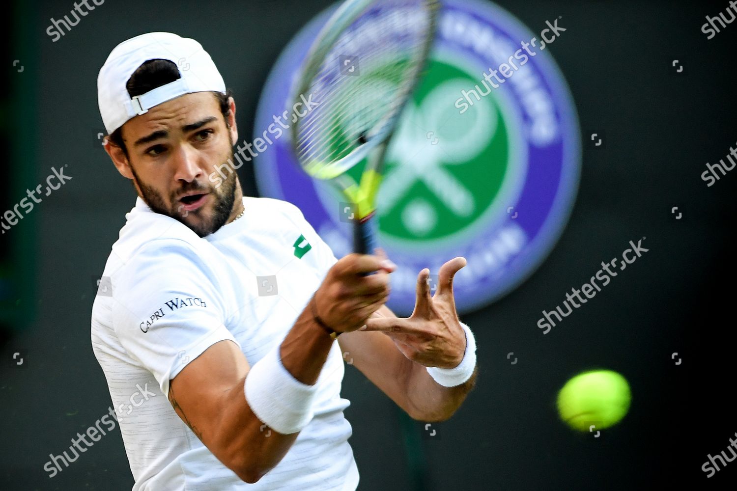Matteo Berrettini Italy Hits Forehand During Editorial Stock Photo - Stock Image | Shutterstock