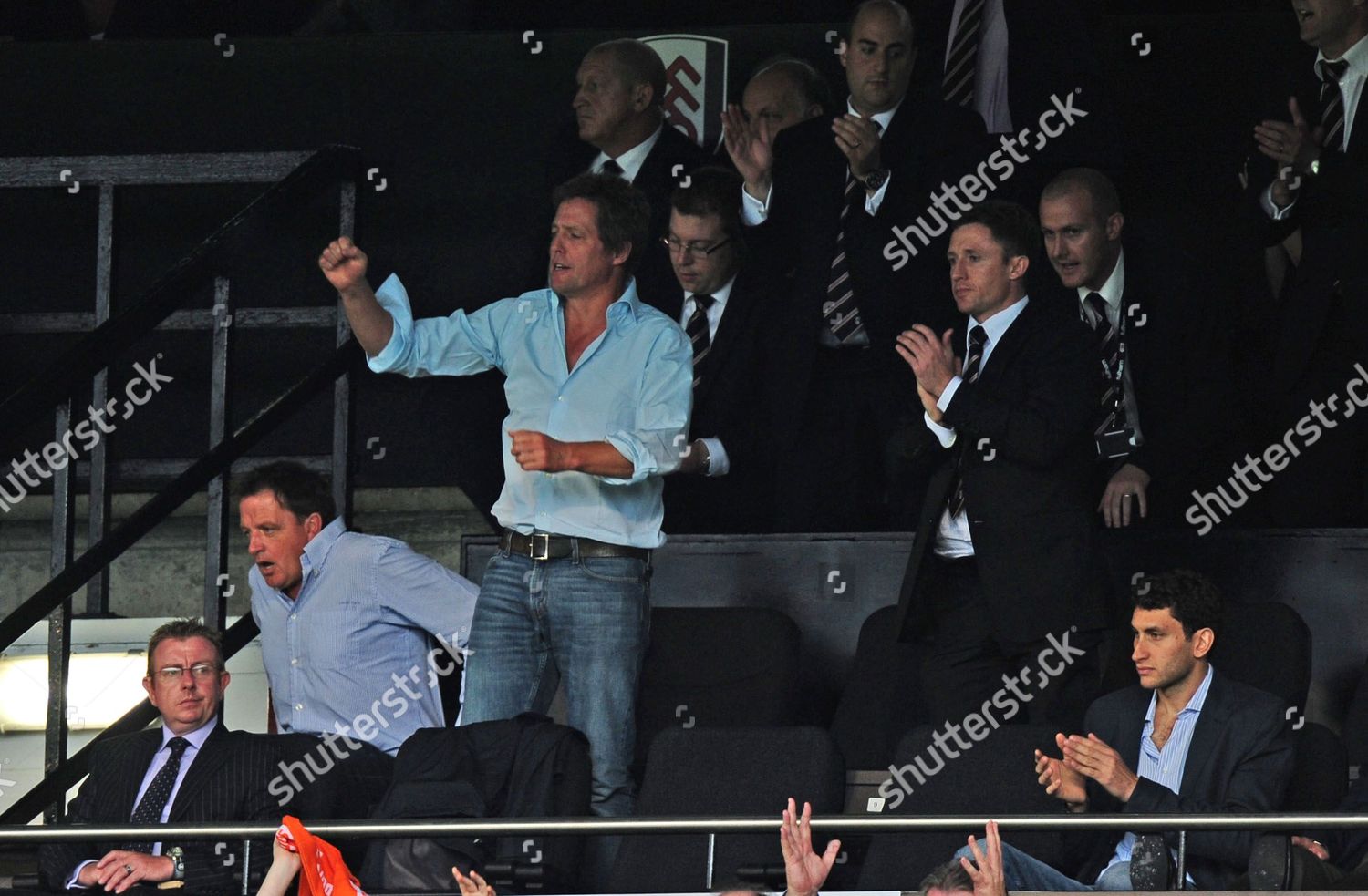Actor Fulham Supporter Hugh Grant Celebrates Editorial Stock Photo ...