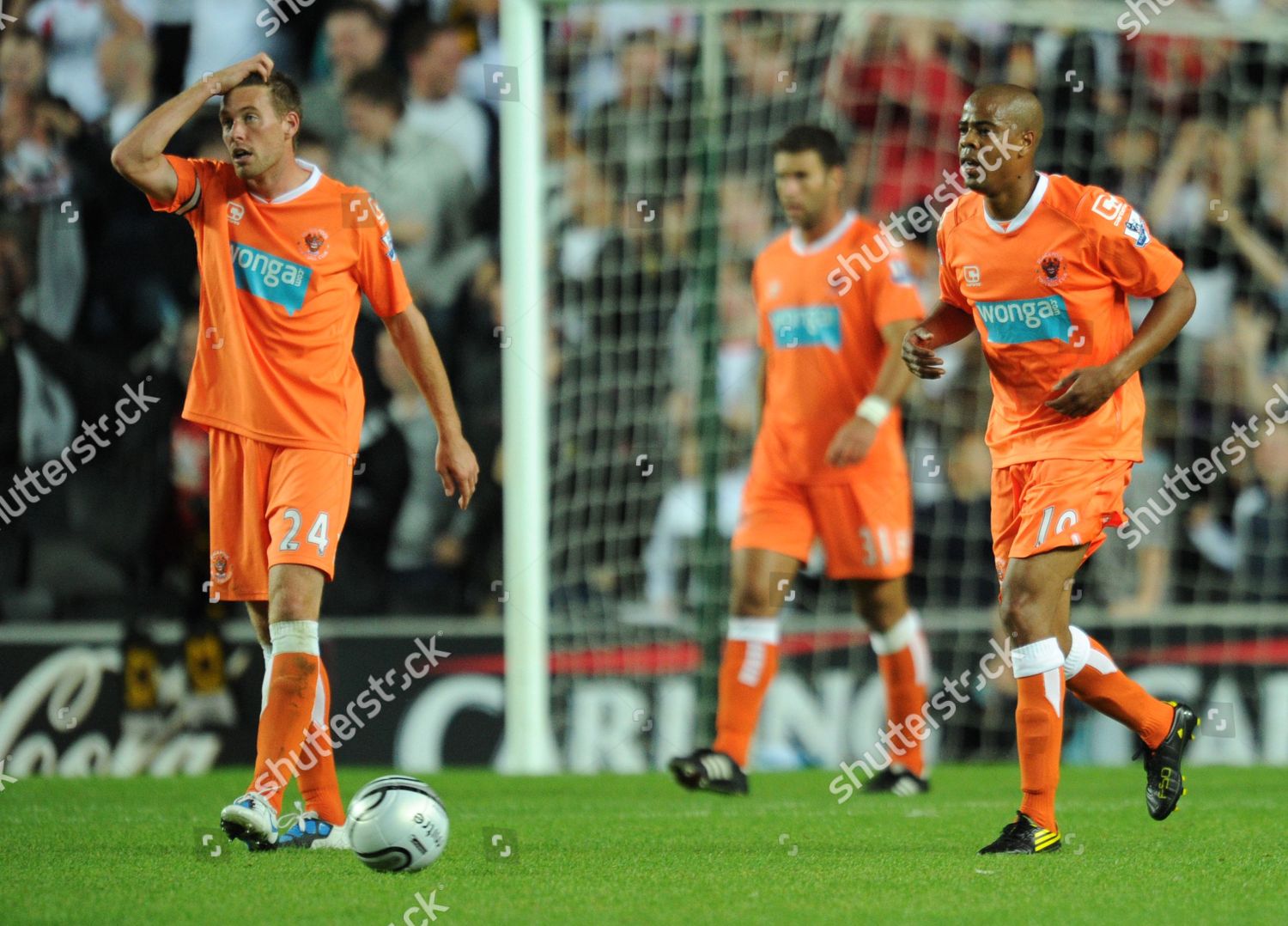 Rob Edwards Ludovic Sylvestre Blackpool Stand Editorial Stock Photo ...