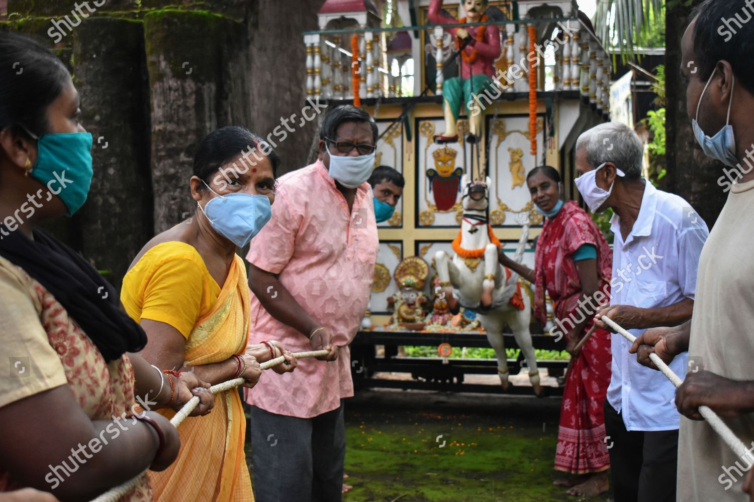 Devotees Holding Rope Pull Rath Chariot Editorial Stock Photo - Stock ...